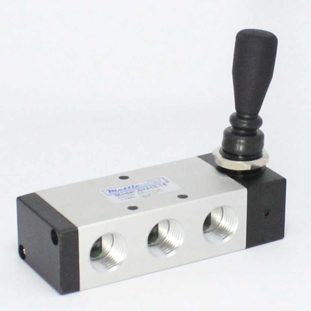 5 Ports 4 Way 2 Position Hand Lever Valve 1/2" NPT Detented – MettleAir ...